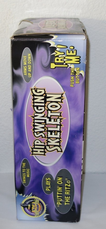 Gemmy Hip Swinging Dancing Skeleton w/Top Hat "Puttin' On The Ritz ...
