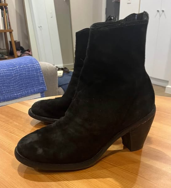 Guidi black suede backzips heeled size 39 | eBay