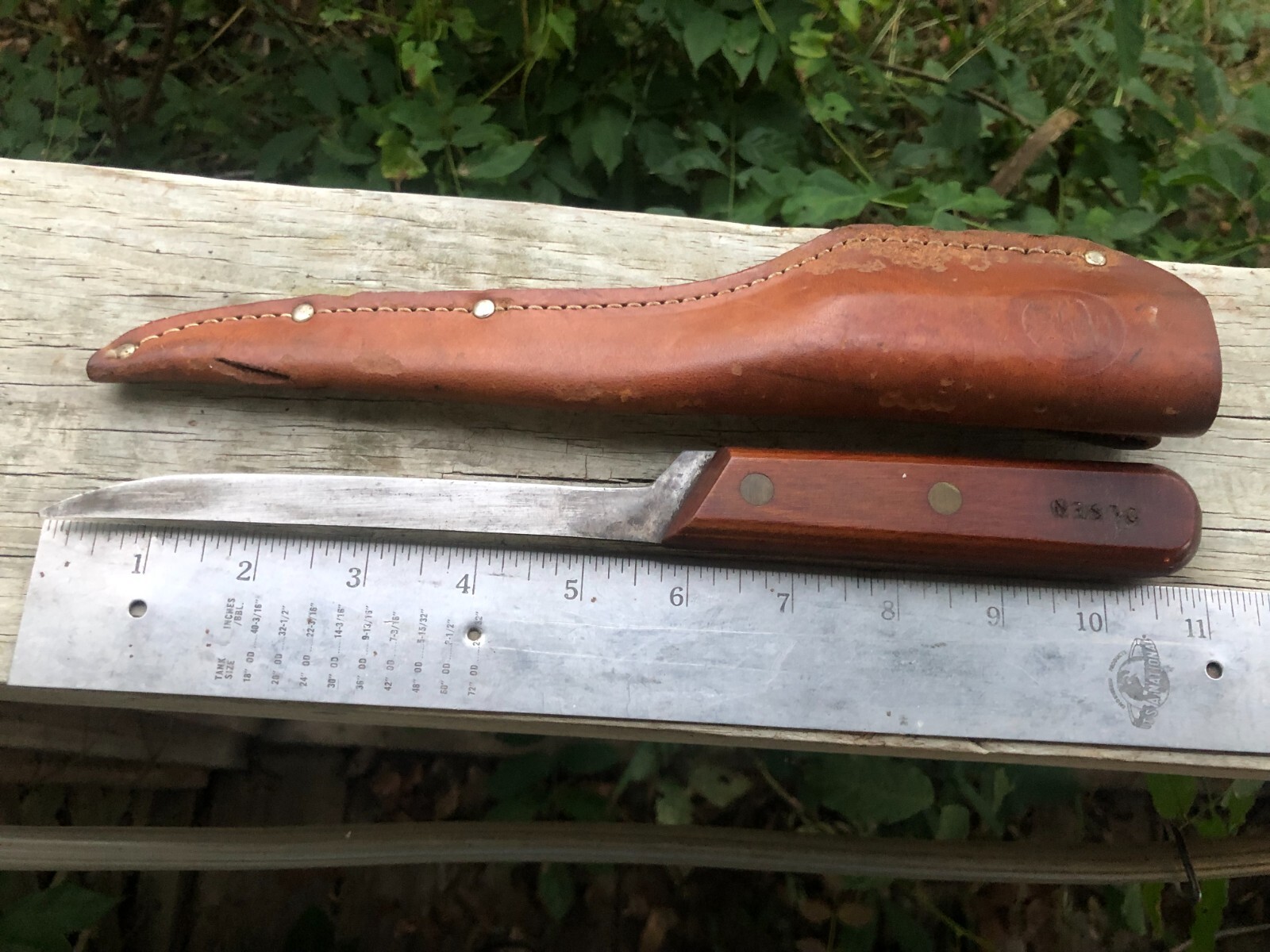 VINTAGE 1960'S - 70'S OLSEN O.K. BRAND FILLET KNIFE W/ LEATHER SHEATH ...