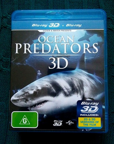OCEAN PREDATORS 3D – BLU-RAY 3D + BLU-RAY- REGION-ALL- LIKE NEW- FREE ...