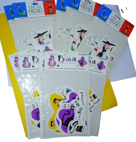 Lot 15 Vintage 2002 Accoutrements Silkscreened Stickers French Poodle ...