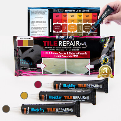 Tile REPAIRezy: (Terracotta Kit)Fix Cracks & Chips in Ceramic Porcelain ...