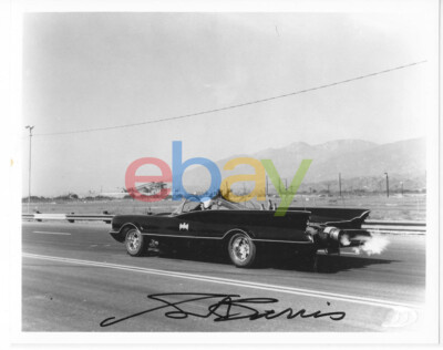 GEORGE BARRIS SIGNED 8X10 BATMOBILE B&W PHOTO BATMAN 1966 TV CAR ...