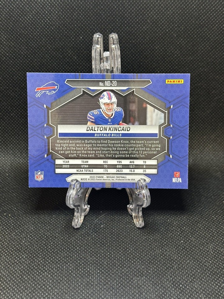 2023 Mosaic Dalton Kincade #ND-20 🔥 Buffalo Bills ROOKIE! Nfl Debut RC ...