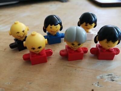 Lego (x6) Vintage Homemaker Heads/torso/hair (685) | eBay UK