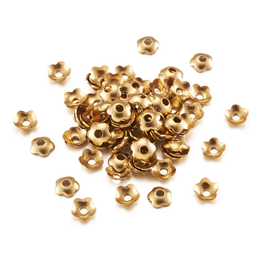 Decorative Bead Caps 30 Pack Uxcell Flower Bead Caps, 100Pcs 16x16mm ...