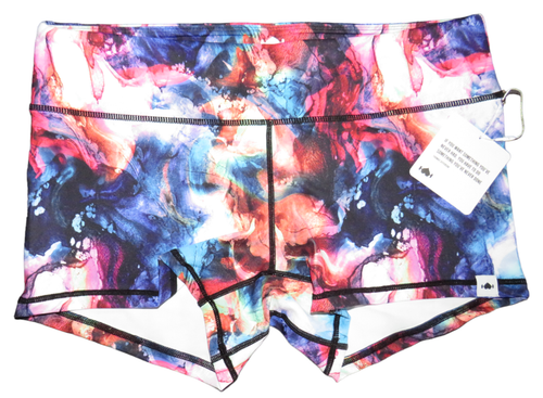 Wodbottom Women's XXL-14 Watercolor Multi Tie Dye Active Yoga Shorty ...