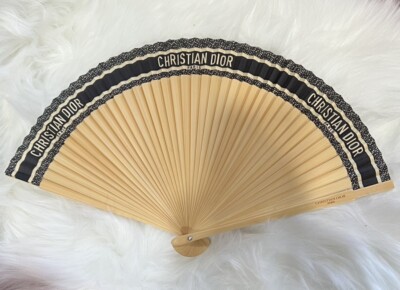 Christian Dior DIORIVIERA Folding Fan Black Novelty Brand New Sealed ...