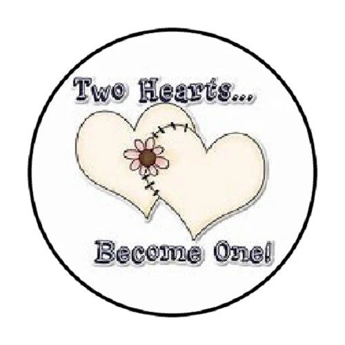 2 Hearts Become 1 Clipart