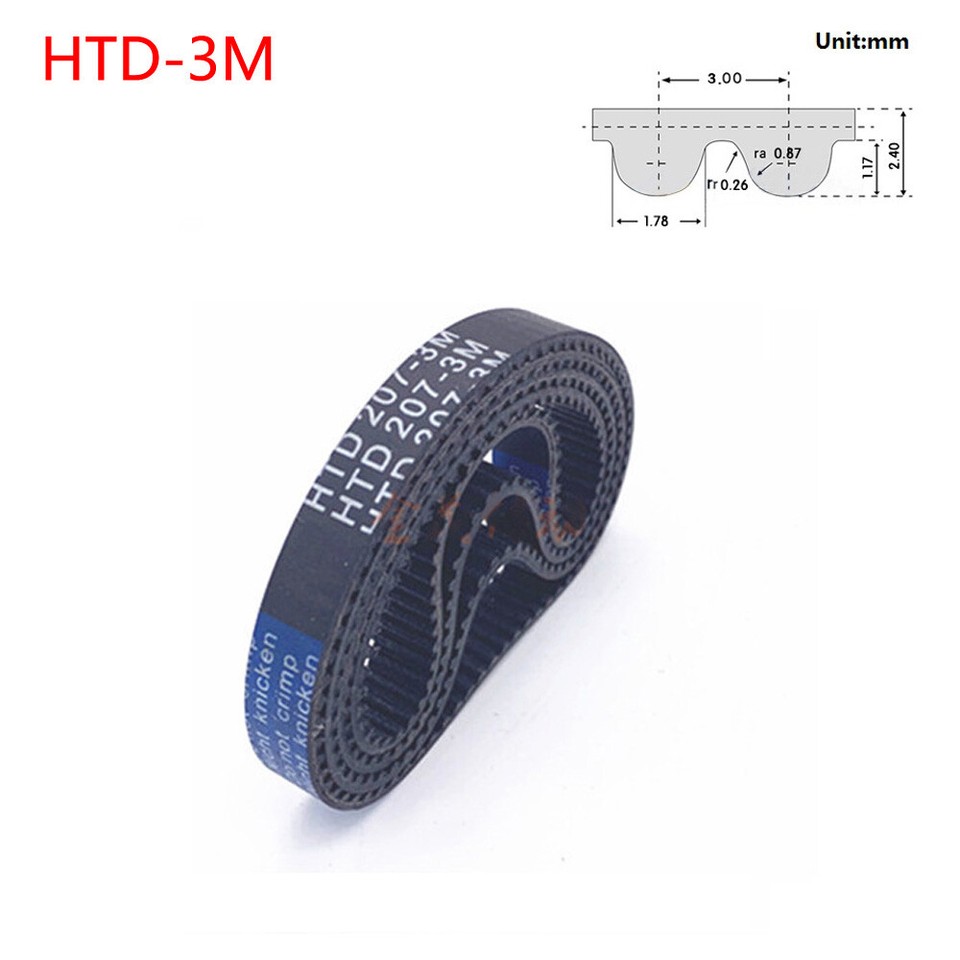 HTD-3M Timing Belts Pitch 3mm Close Loop Rubber CNC Synchronous Belt ...