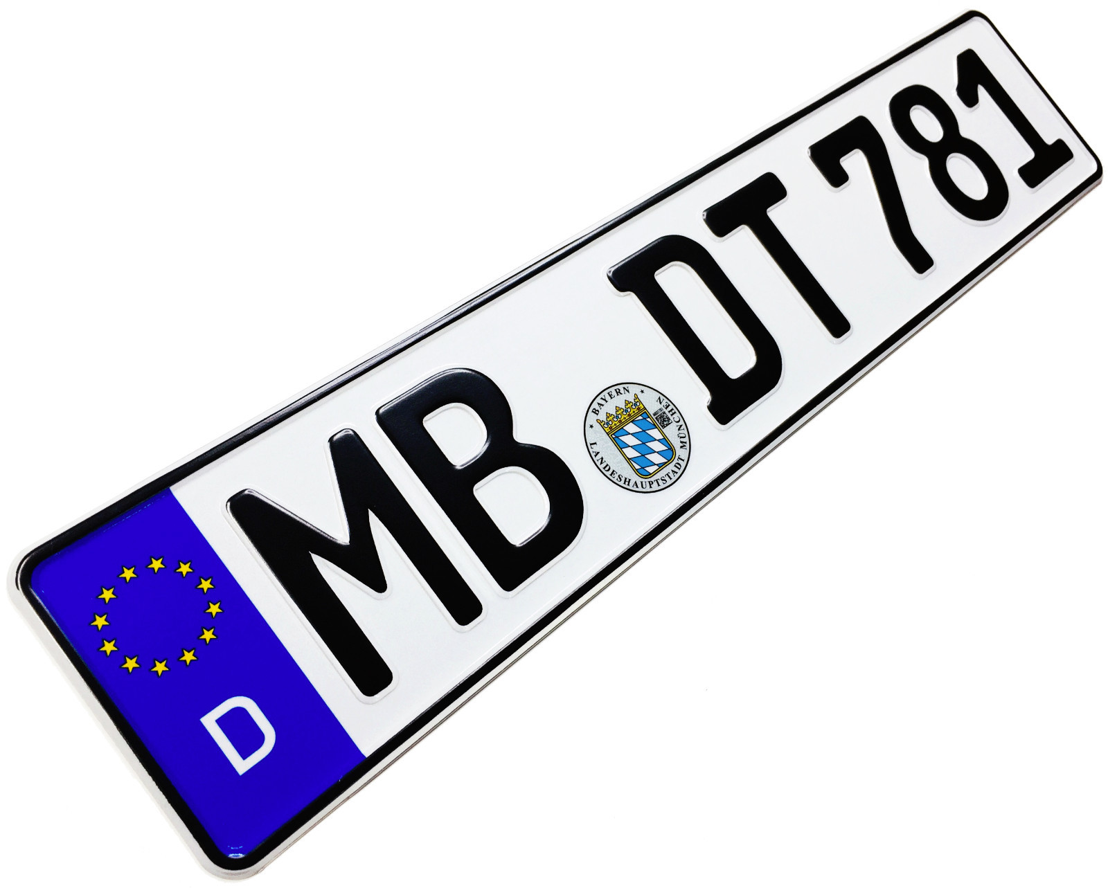 NEW European German License Plate #MB DT 781 for BMW VW Mercedes ...