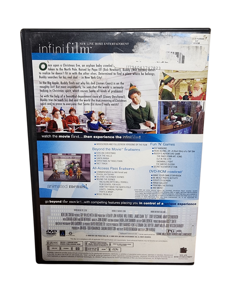 Elf DVD 2004 2-Disc Widescreen Comedy Will Ferrell James Caan | eBay