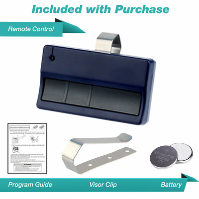 For 953D 956D Chamberlain Compatible 3 Btn Garage Door Opener Remote ...