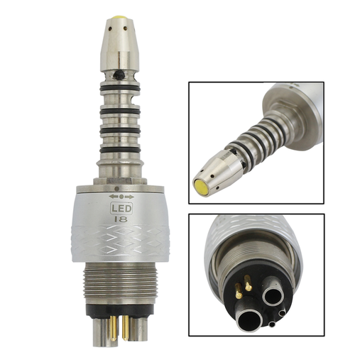 COXO Dental LED Quick Coupling 6Hole Fiber Optic Coupler High Speed fit ...