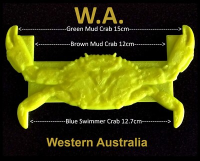 WESTERN AUSTRALIA MUD CRAB/BLUE SWIMMER CRAB MEASURE - 3D PRINT | eBay ...
