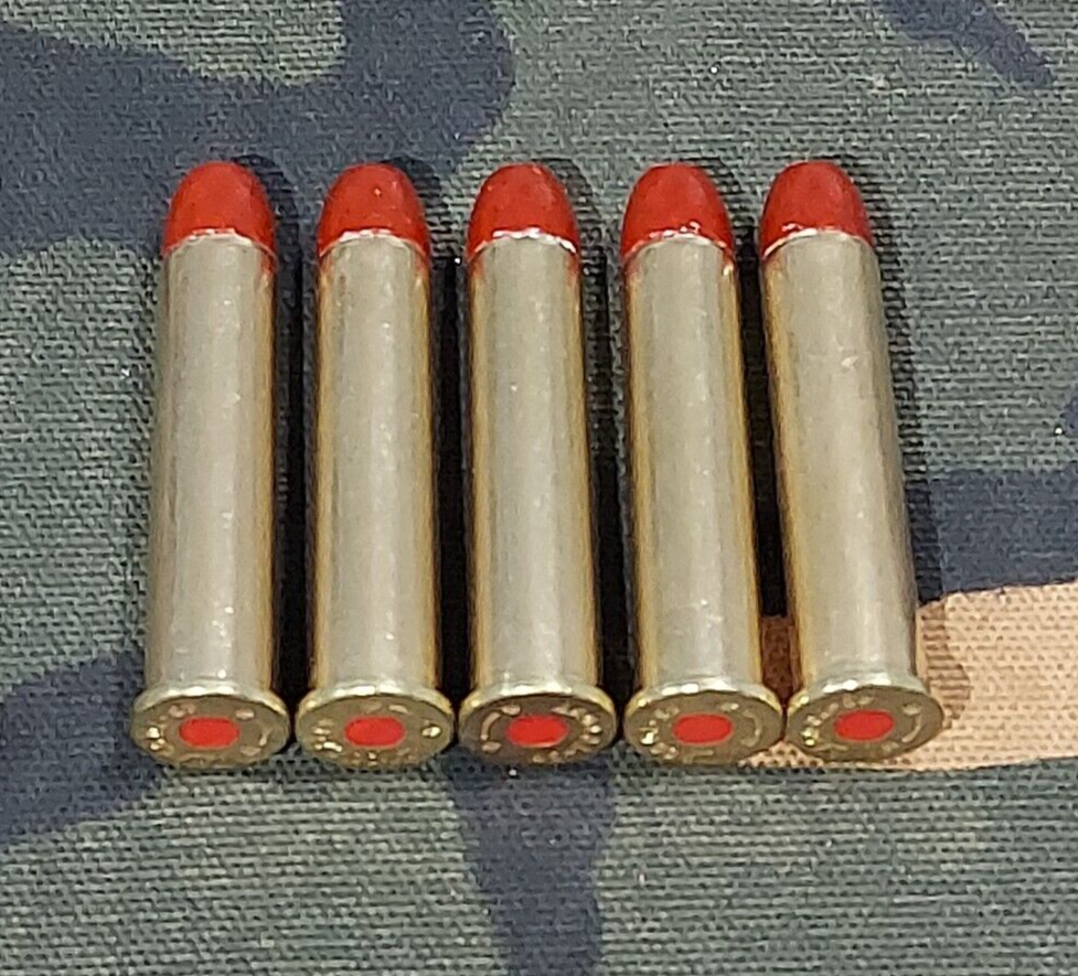 45-70 GOVERNMENT SNAP CAPS SET OF 5, BRASS AND RED, REAL 350gr WEIGHT ...