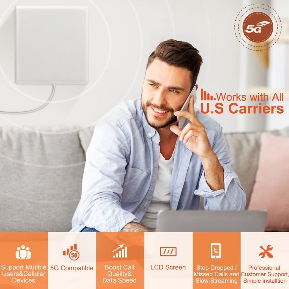 Verizon Cell Phone Signal Booster AT&T Signal Booster T Mobile Sprint ...