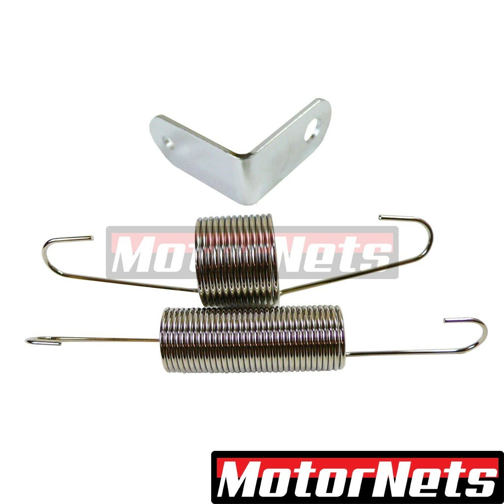 Chrome Throttle Return Spring Bracket & Dual Springs SBC BBC Chevy Ford ...