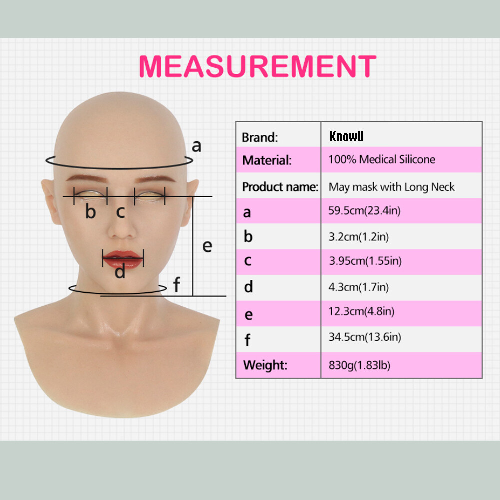 KnowU Cosplay Silicone Headgear Female Permanent Make Up Transgender | eBay