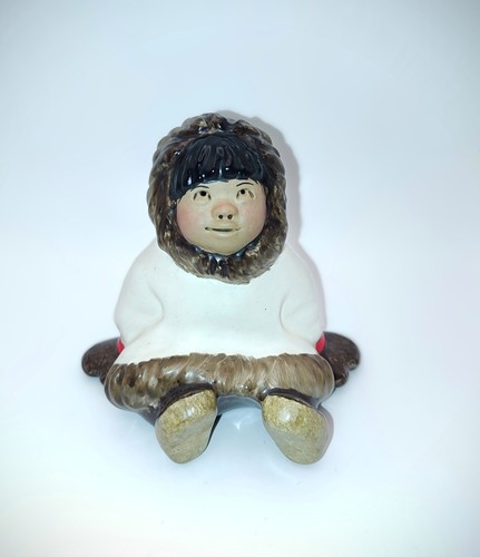 C. Alan Johnson Figurine Alaska Inuit JOEY Boy 1962 Signed X 471 Eskimo ...