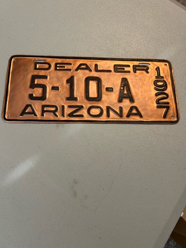 1927 Arizona Dealer License Plate | eBay