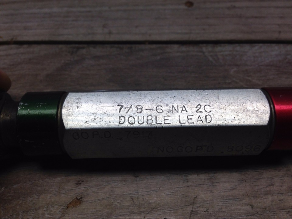 7/8 - 6 NA 2C DOUBLE LEAD THREAD PLUG GAGE | eBay