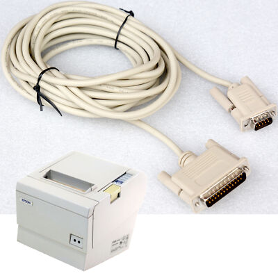 5M Spec. Cable Serial RS-232 Epson TM-T88III IV V TM-H6000 9-25 Pin ...