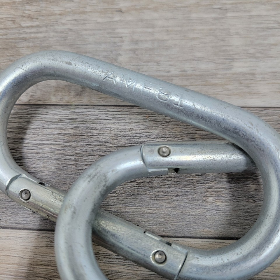 2 Vintage Original US Military Carabiners AMF81 NOS Snap-link 2x4" USGI ...