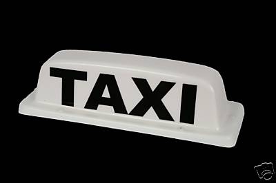 18" STANDARD LED TAXI ROOF SIGN WHITE MAGNETIC TAXI SIGN TAXIMETER | eBay