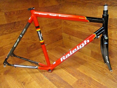 NOS SPECIAL EDITION RALEIGH TEAM ALLOY HI-MOD CARBON ROAD BIKE FRAME ...