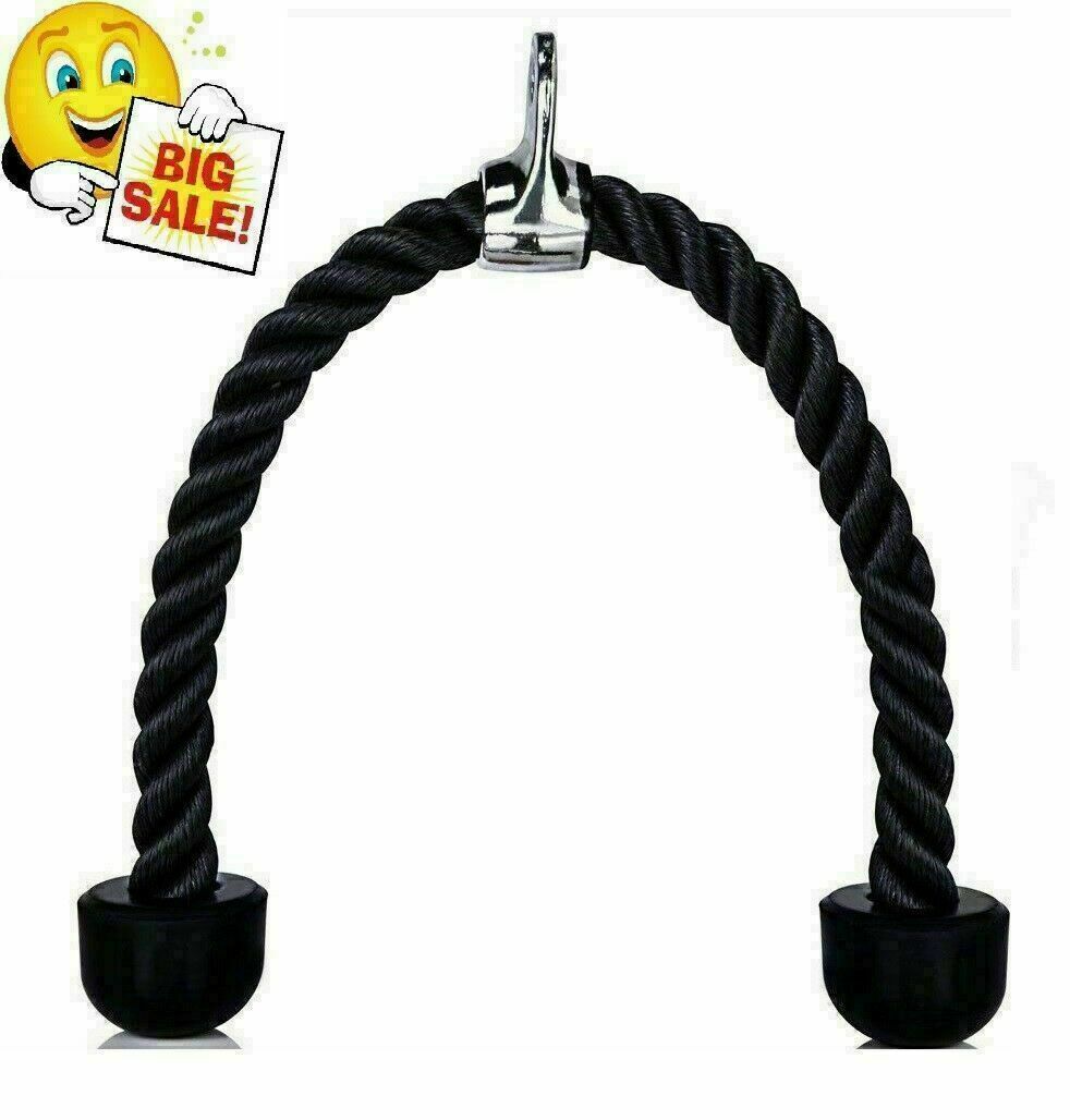 Bicep Tricep Ropes Pull Down Rope Cable Attachment Handle Multigym ...