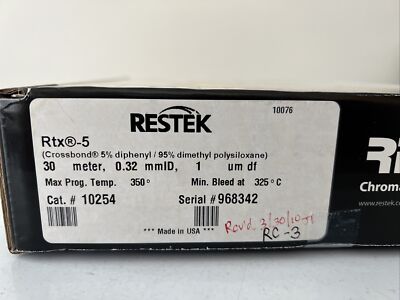 Restek 10254 Rtx-5 Capillary Columns, 30 Meter, 0.32 mmID, 1 Micron | eBay