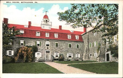 Bethlehem Bell House Building PA Moravian seminary Postcard 1930's | eBay