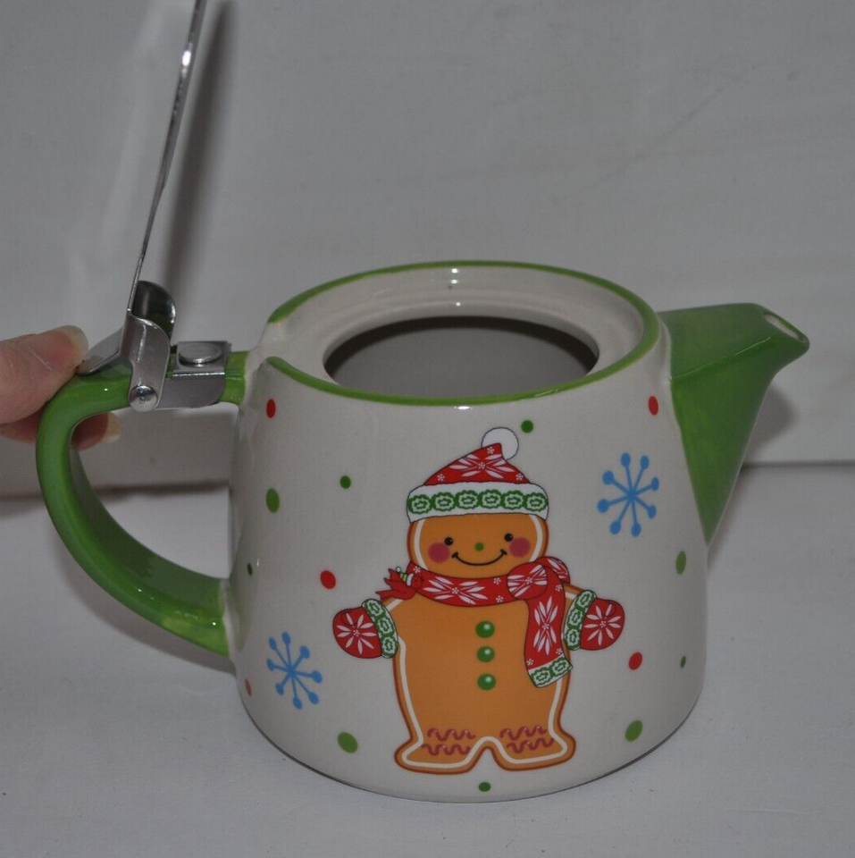 CHRISTMAS TEMPTATIONS GINGERBREAD MAN TEAPOT 18 OZ | eBay