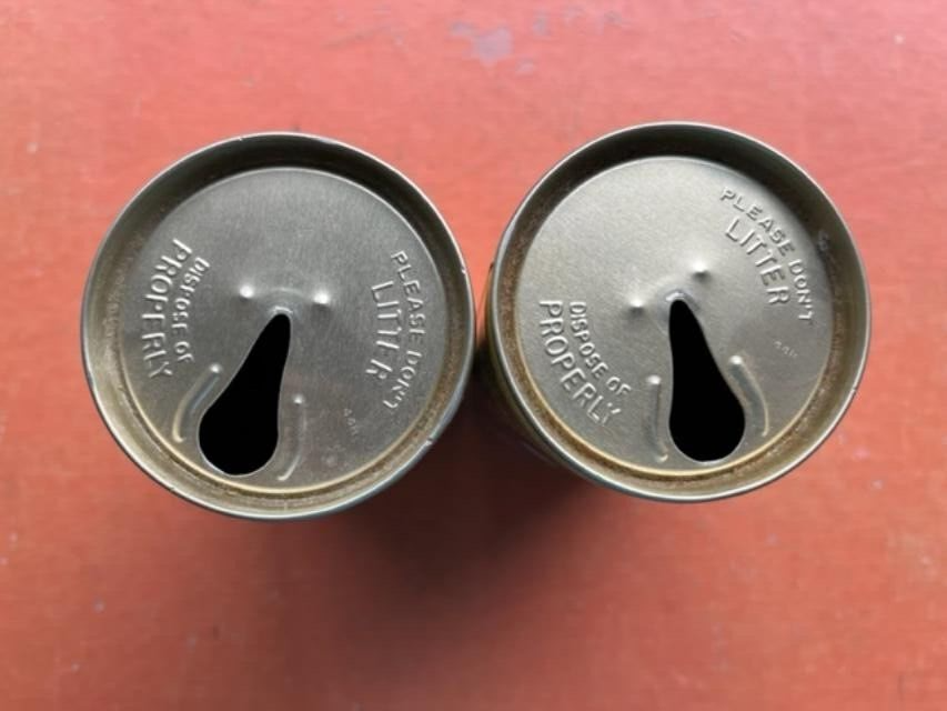 LOT OF 2 Hudepohl Beer can 1975 World Champs Cincinnati Reds Johnny ...