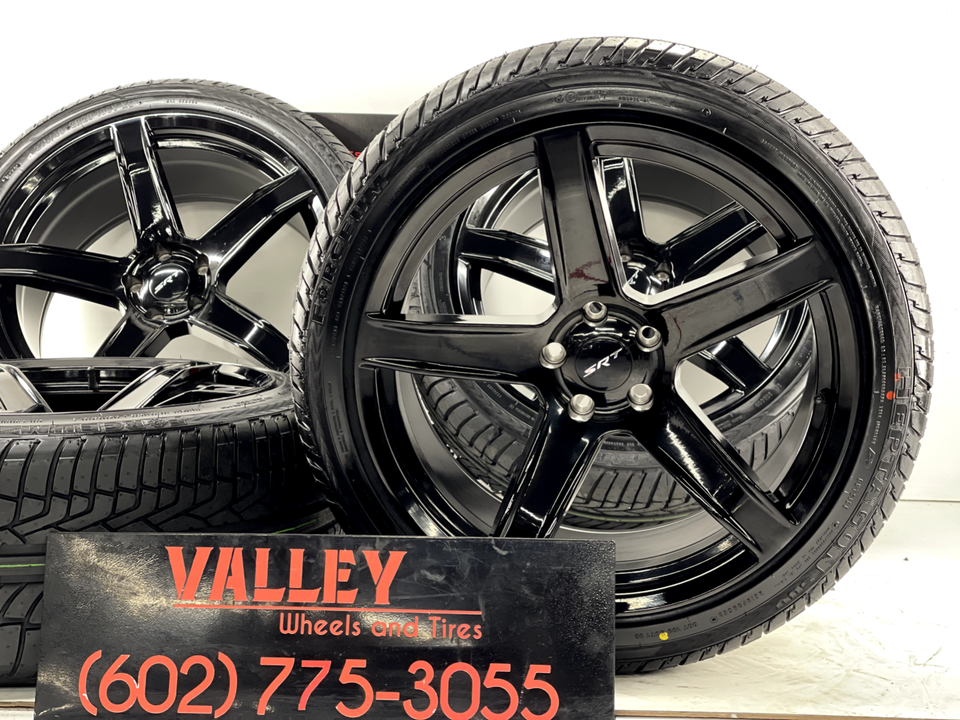 20" DODGE & DEMON SRT HELLCAT STYLE WHEELS TIRES REDEYE RIMS 5x115 X11 ...