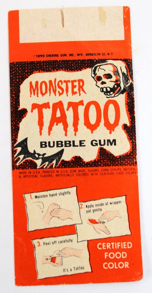 Topps Chewing Gum, Monster Tatoo Bubble Gum Fish Monster (S) | eBay