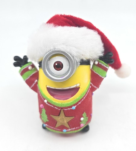 Despicable Me Light And Sound Talking Minion Christmas Ornament Red ...