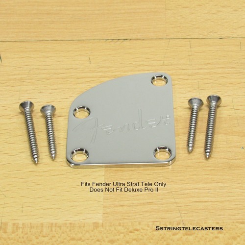 Fender Logo Ultra Stratocaster Telecaster Neck Plate USA Tapered Heel ...