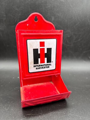 International Harvester 6" RED METAL Match Box Holder / Dispenser, Wall ...