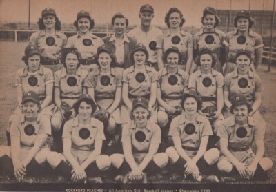 1945 Rockford Peaches Team - Womens Girls Baseball League - Vintage ...