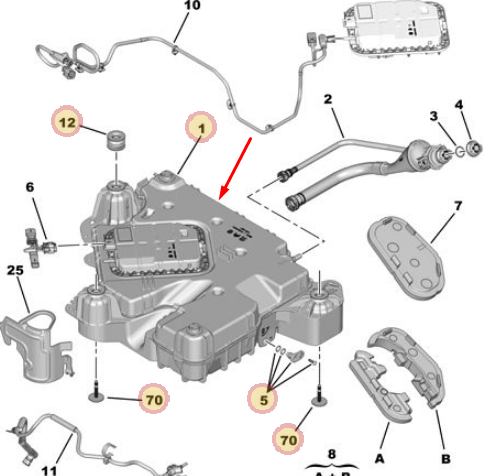 PEUGEOT EXPERT Furgon MK3 AdBlue Tank 9822257280 GENUINE for sale ...