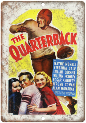 The Quarterback Vintage Movie Poster 12" x 9" Reproduction Metal Sign ...