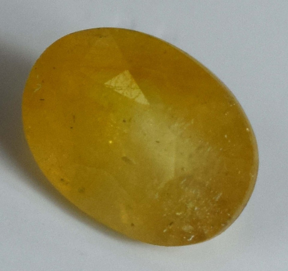 Natural Yellow Sapphire Ceylon 2.60 Ct Oval Gemstone Certified B77435 ...
