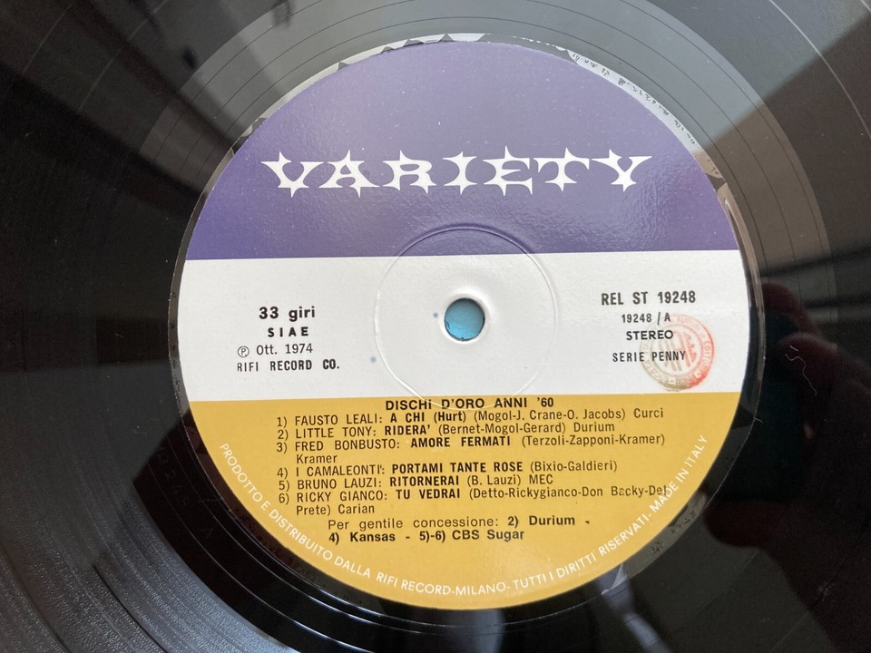 i Dischi d'oro Anni 60 _ LP Vinile 33giri 1974 Variety Camaleonti ...