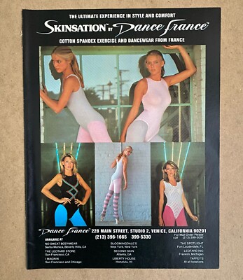 1982 Dance France Leotards Print Ad Dancers Aerobics Workout Wear 80s ...