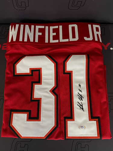 Antoine Winfield Jr Autographed Custom Red Jersey! PSA COA! TAMPA BAY ...
