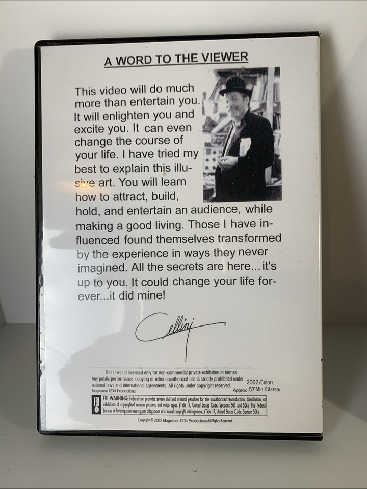 Cellini Presents The Art Of Street Performing Volume 1, 2 and 3 Magic ...