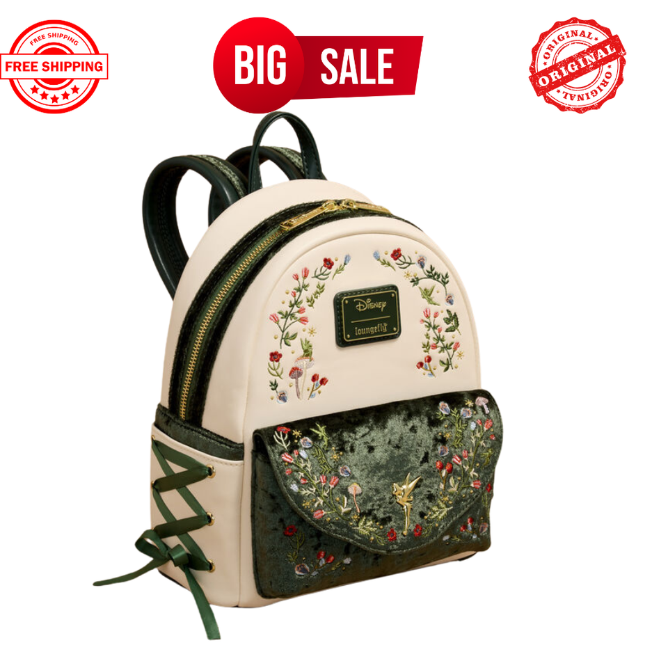 New 2025 Disney Peter Pan Tinker Bell Exclusive Floral Mini Backpack | eBay