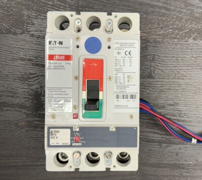 JGE3250NN EATON 250 Amp 600V 3 Pole Bolt On Circuit Breaker AUXALRMJPK ...